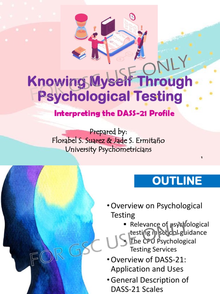 Session 5 DASS 21 Knowing Myself Through Psychological Testing PDF ...