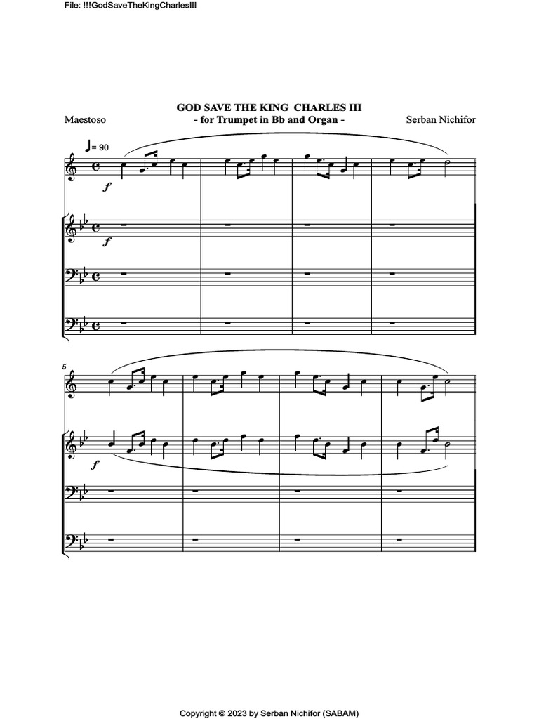 God Save The King Charles III - Coronation Anthem | PDF God Save The King Charles III - Coronation Anthem | PDF