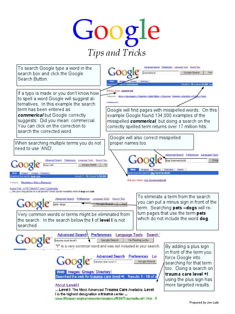 Google Tips and Tricks | PDF | Translations | Human Communication