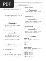1 Lista de Exercícios - Intervalos Reais | PDF | Matemática | Science