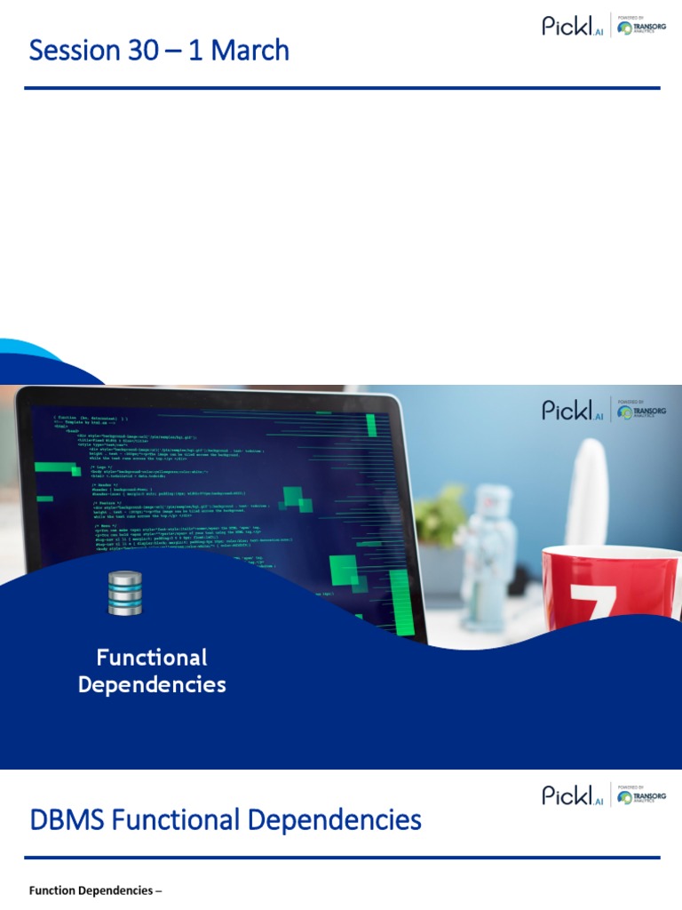 Session 30 - Functional Dependencies - 2 | PDF | Computing | Databases Session 30 - Functional Dependencies - 2 | PDF | Computing | Databases