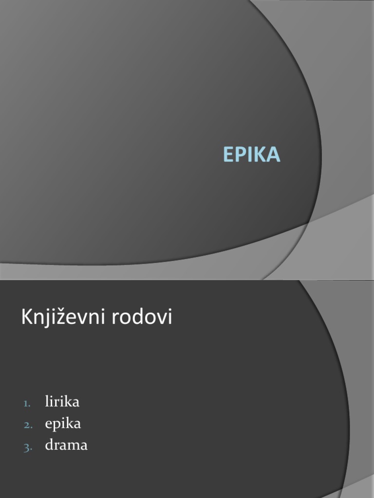 EPIKA - Ponavljanje - 6. R | PDF
