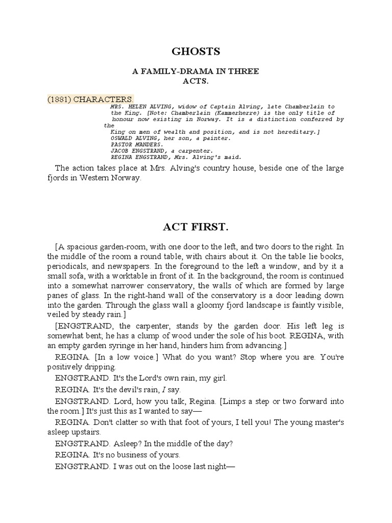 Ghosts Henrik Ibsen Pdf
