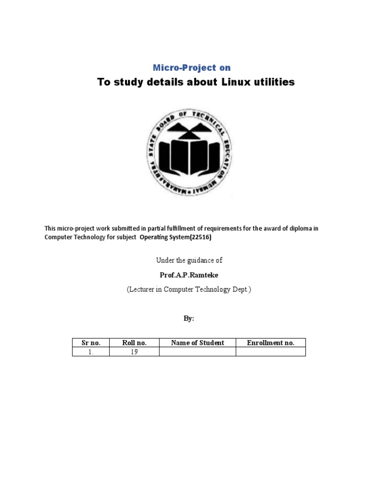 2 Operating System Micro Project | PDF | Linux | Operating System