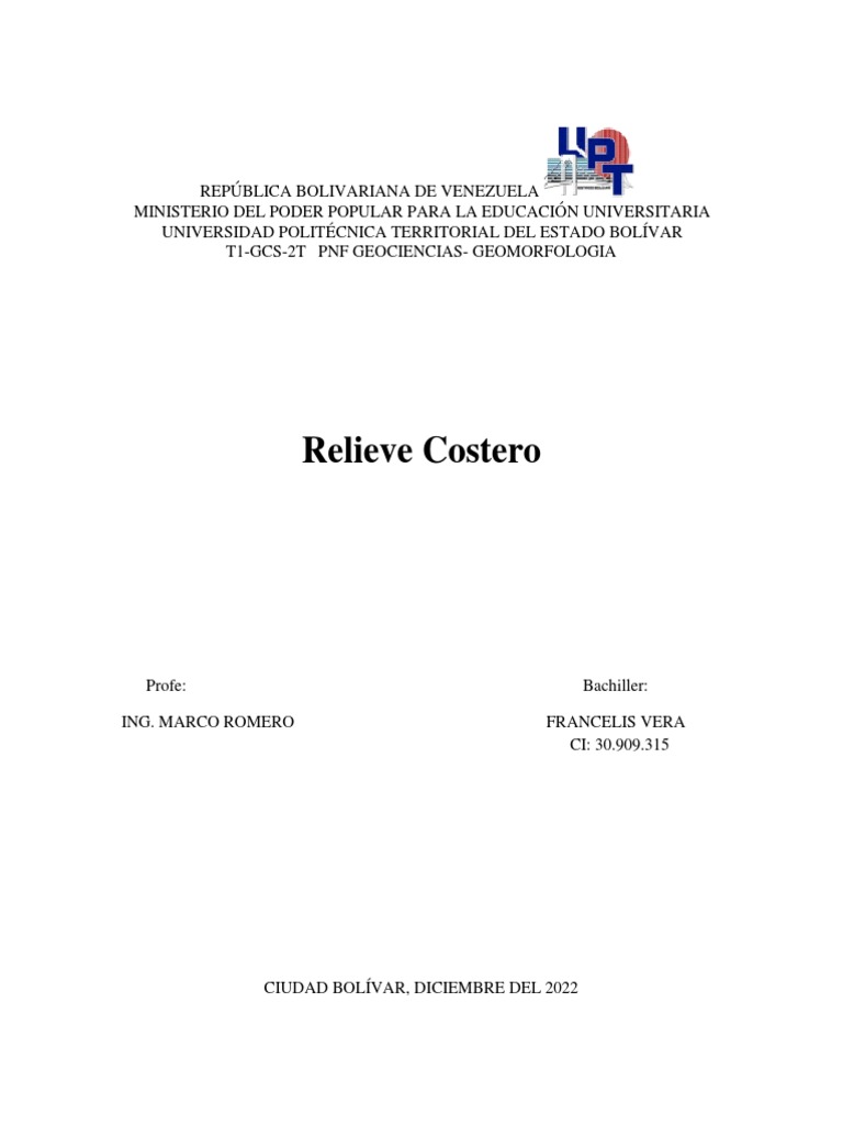 Relieve Costero | PDF | Mar | Zona litoral