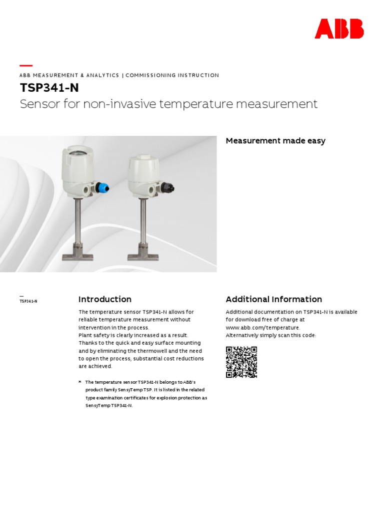 TSP341-N: Sensor For Non-Invasive Temperature Measurement | PDF ...
