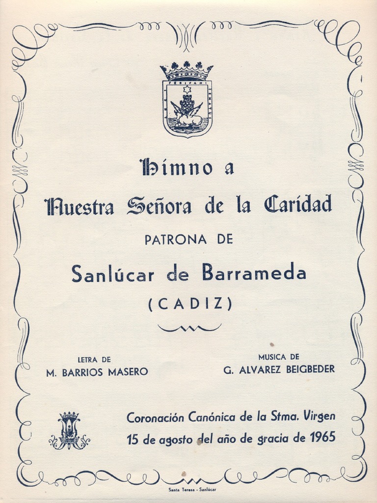 Himno A Nuestra Señora de La Caridad | PDF