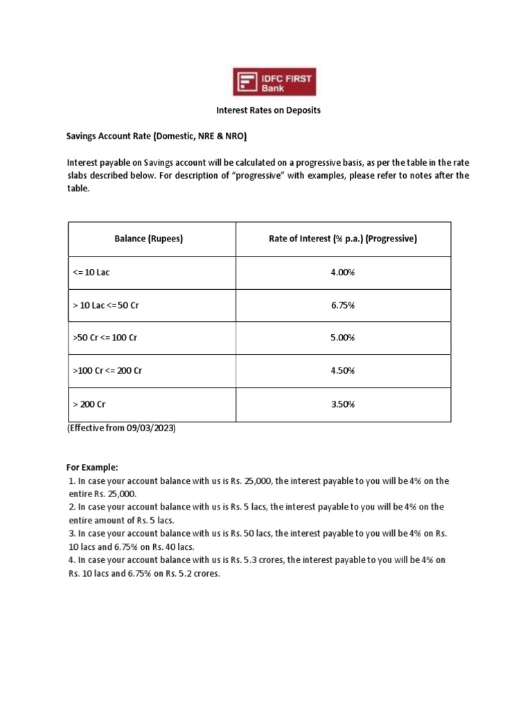 Interest Rate Retail | PDF | Interest | Payments