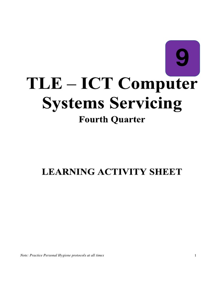 Tle Grade 9 - Icts CSS - Las - 4RTH QTR | PDF | Ip Address | Computer ...