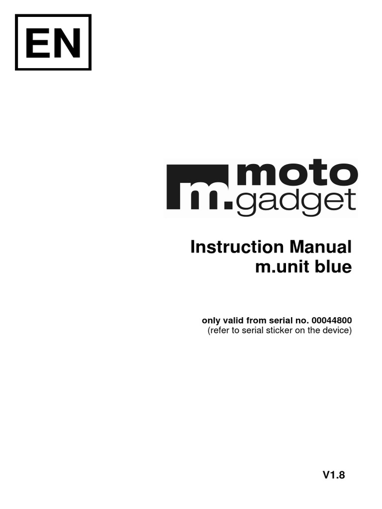 Munit Blue Manual 1.8 en | PDF | Electrical Connector | Electromagnetic ...