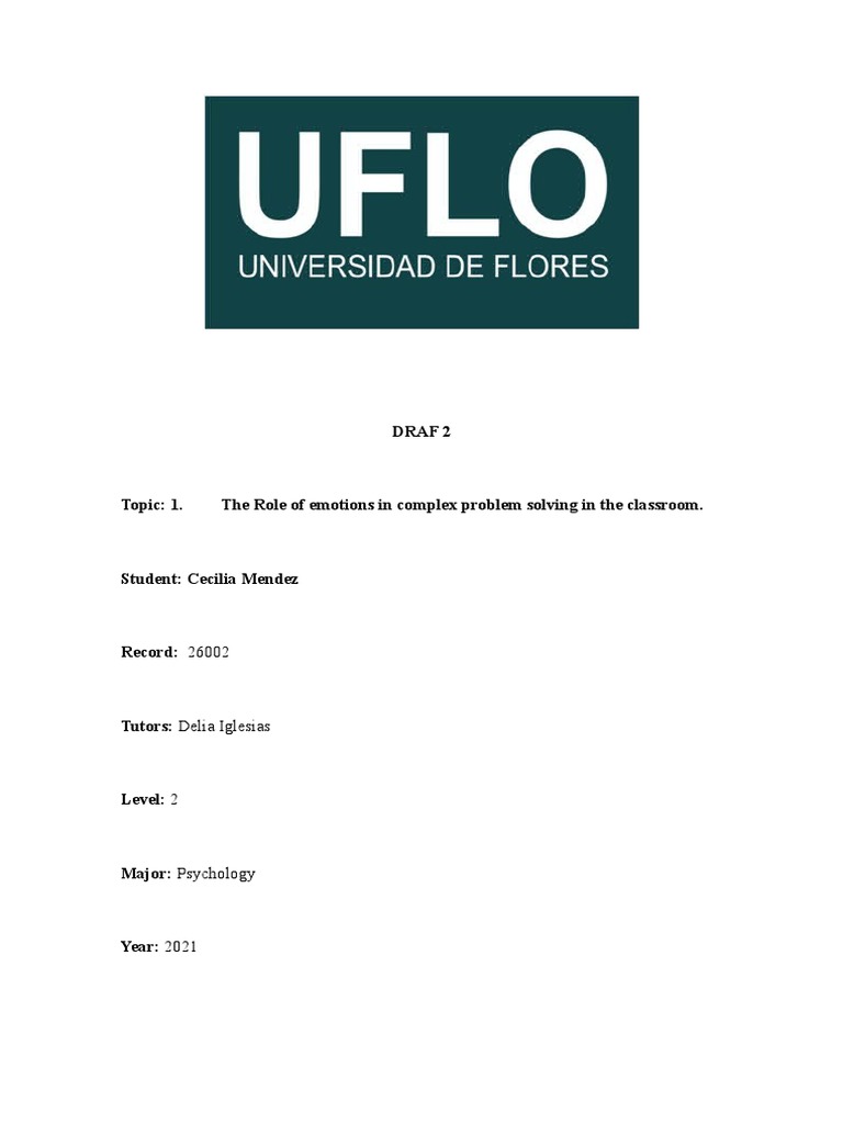 Borrador 2 | PDF | Las emociones | Inteligencia emocional