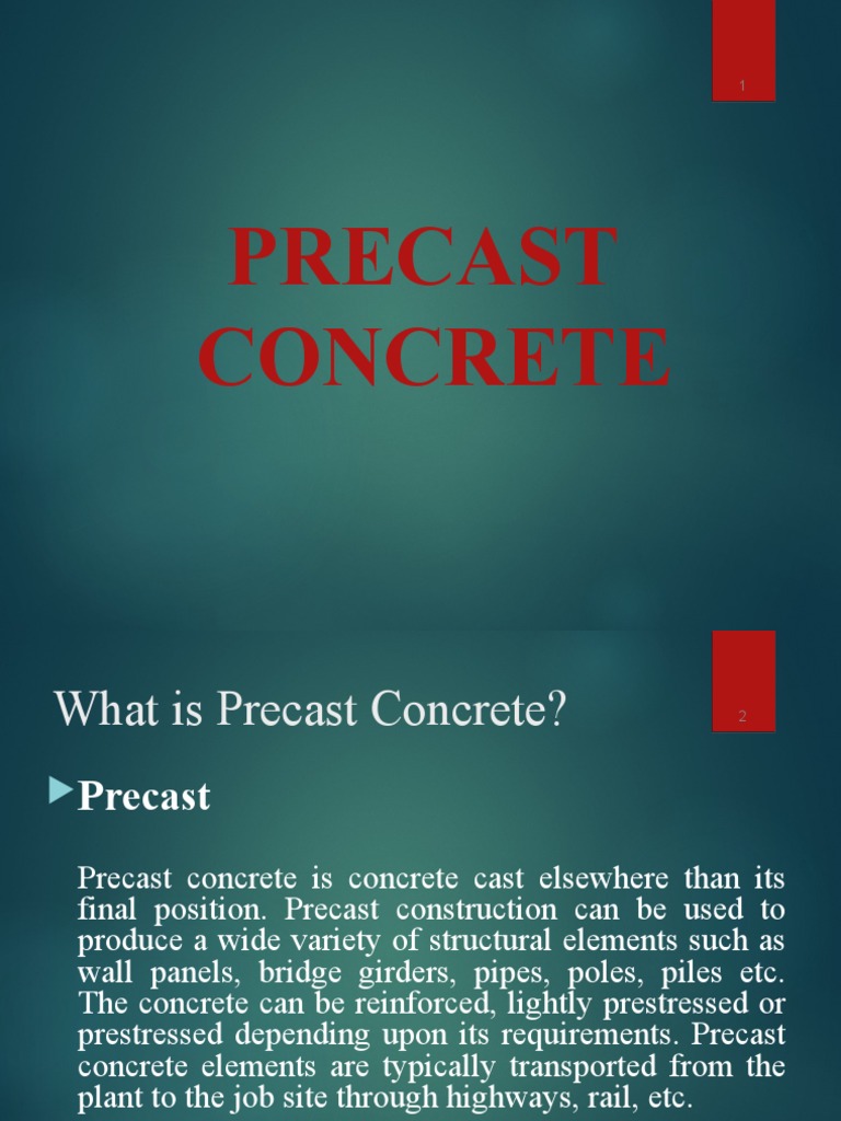6 - Introduction To Precast Concrete | PDF | Prestressed Concrete ...