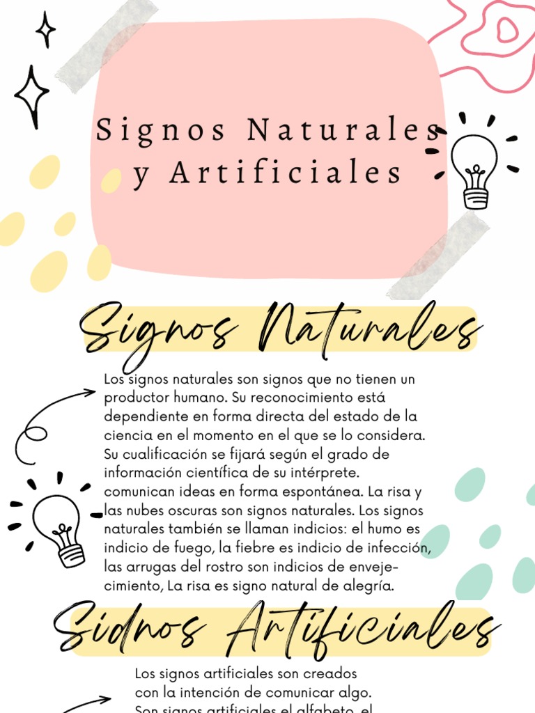 Signos Naturales y Artificiales | PDF