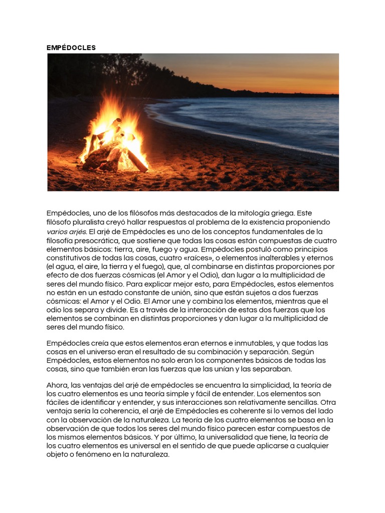 Los Filósofos y Su Arjés | PDF | Teoría | Evidencia