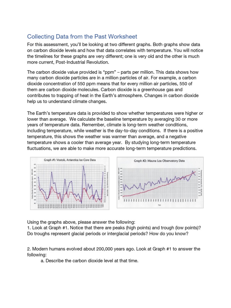 8.03 Collecting - Data - Worksheet | PDF | Atmosphere Of Earth | Climate