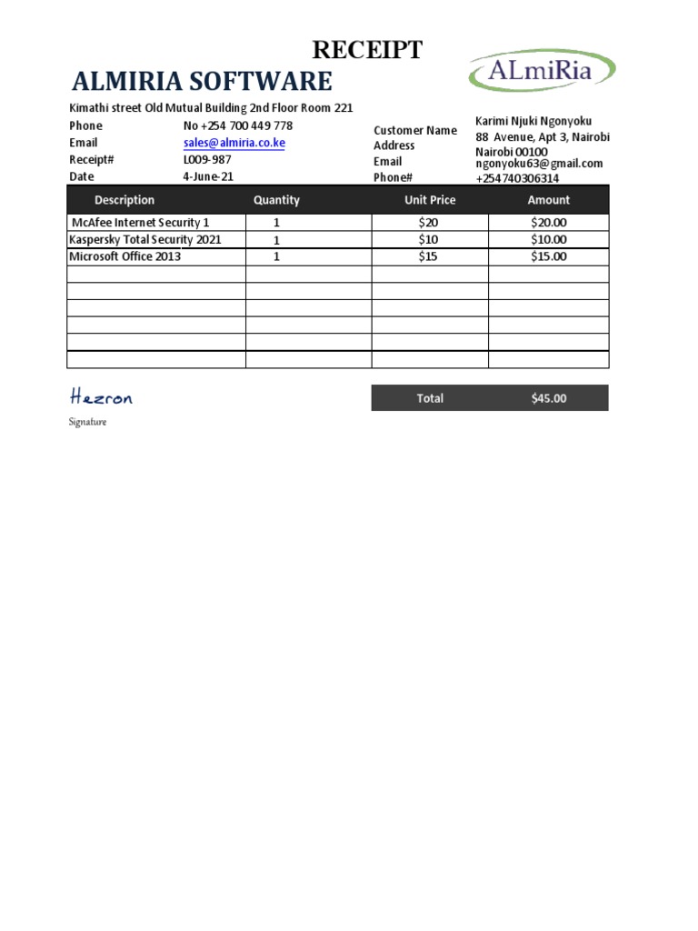 Purchase Receipt Best Softwares | PDF
