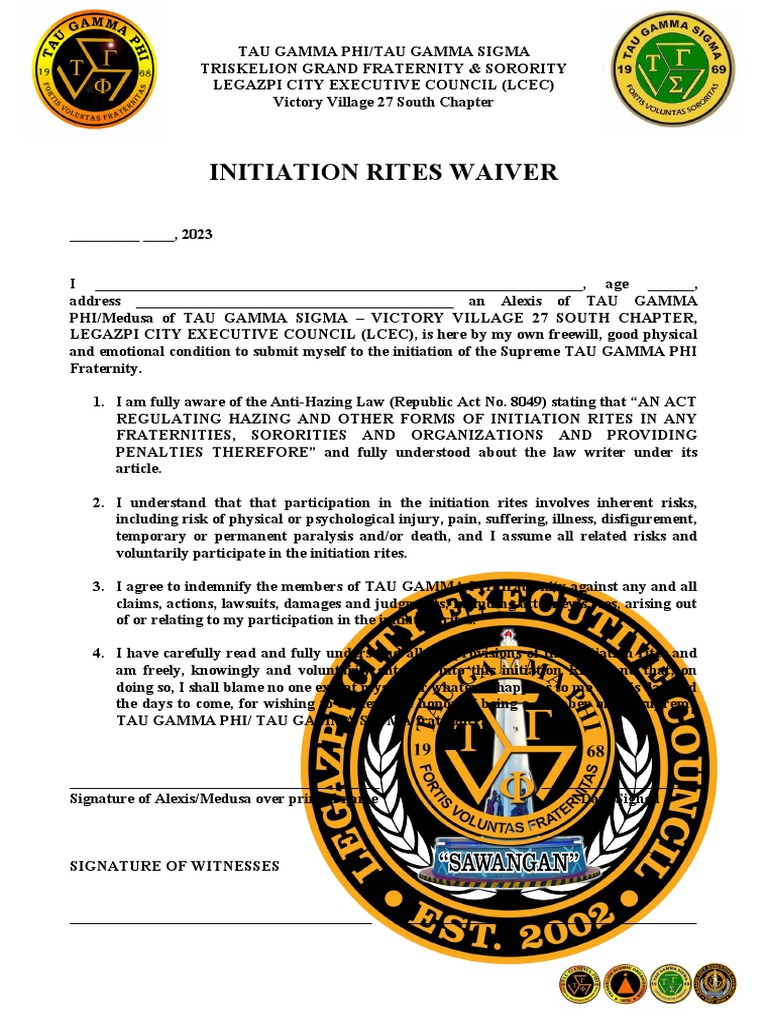 Initiation Letter (Waiver) | PDF