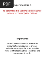 Experiment #1 Standard or Normal Consistency of Cememt | PDF | Cement ...