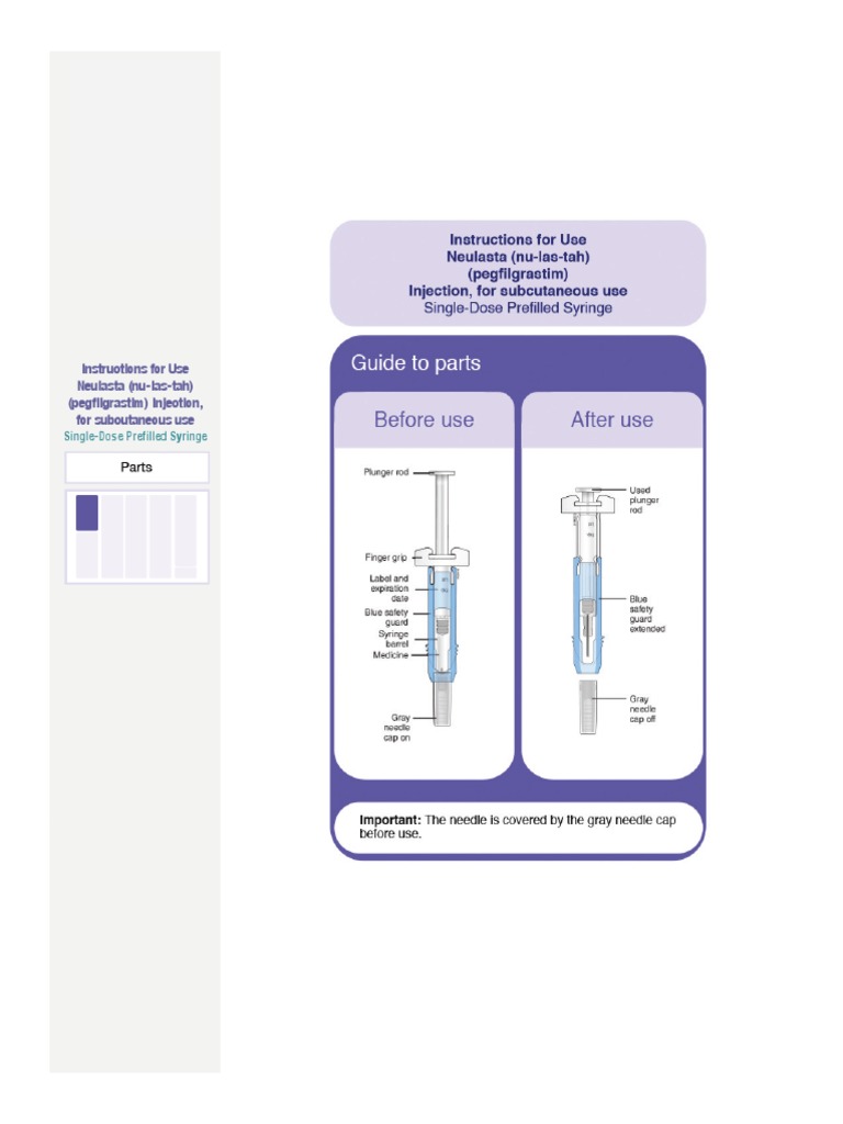 Instructions For Use Neulasta Injection For Subcutaneous Use Single ...