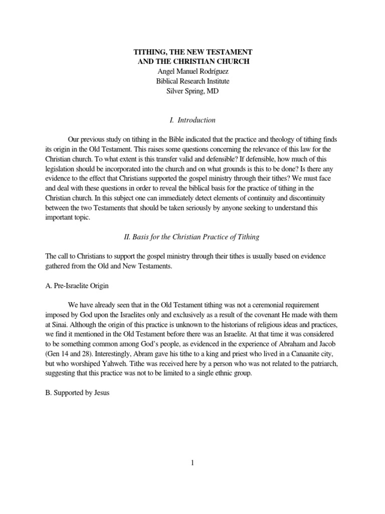 Tithing in The New Testament | PDF | New Testament | Jesus