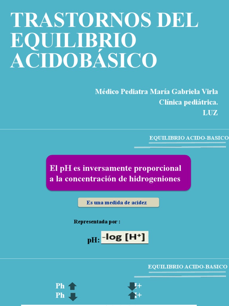 Equilibrio Acidobásico | PDF | Solución tampón | Especialidades Medicas