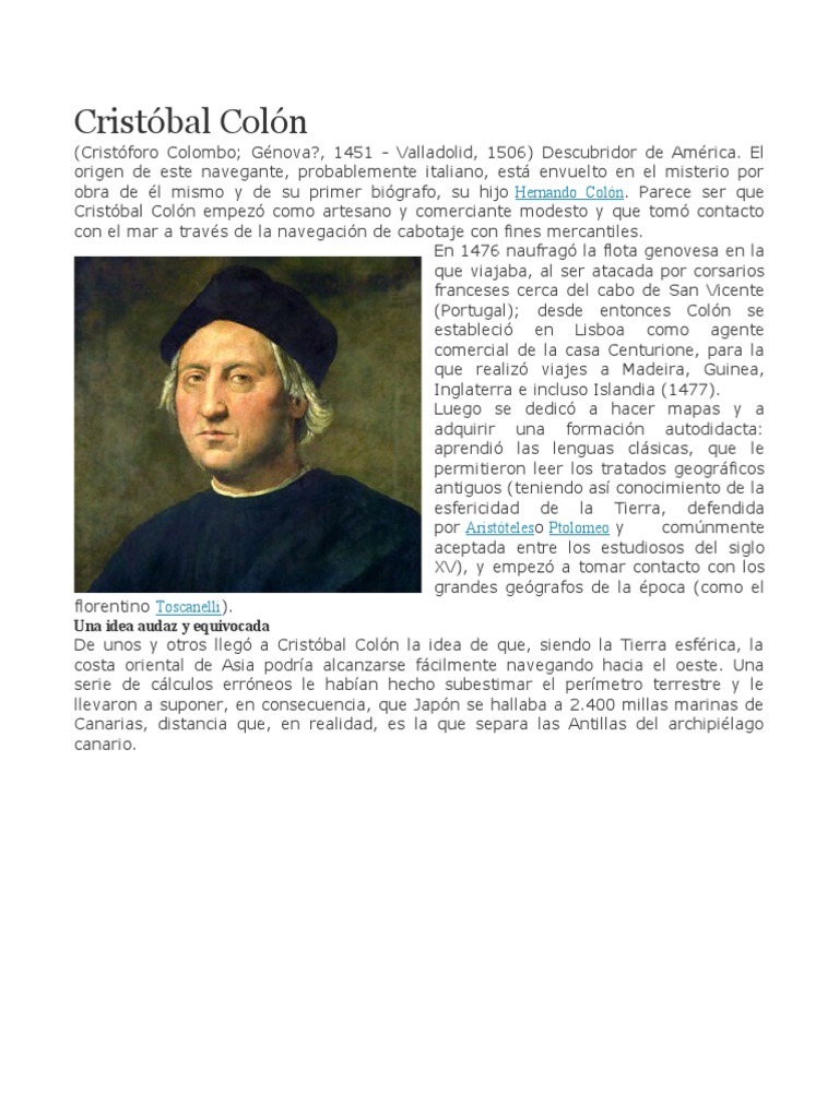 Bios | PDF | Cristobal colon | Colombia