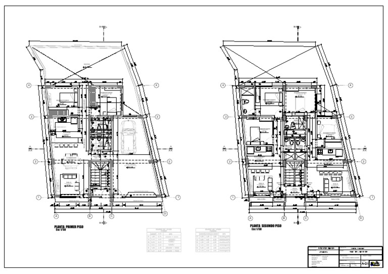 Planta Primer Piso Planta Segundo Piso: Esc 1/50 Esc 1/50 | PDF