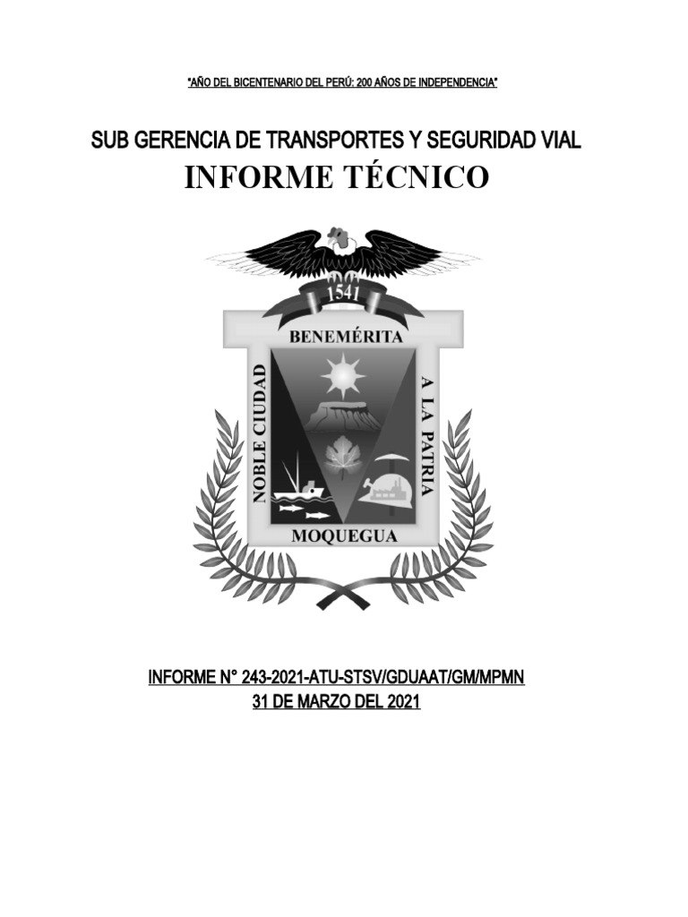 Caratula Informe Tecnico | PDF