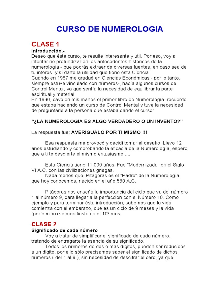 Introducción a la Numerología: Significados Básicos de los Números y ...