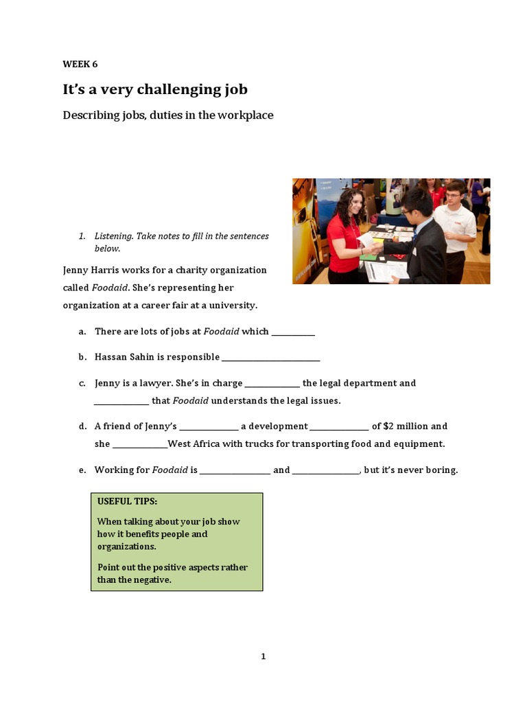 Week 6 - Its A Challenging Job | PDF | Linguistics