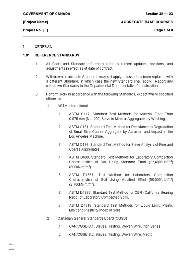 32 11 23 - Aggregate Base Courses | Download Free PDF | Waste ...