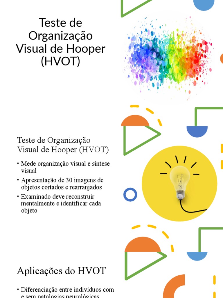 Teste de Organização Visual de Hooper | PDF | Doenças e distúrbios ...