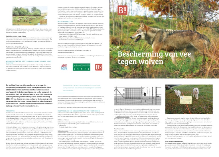 Bescherming Van Vee Tegen Wolven 11 Juli 2017 | PDF