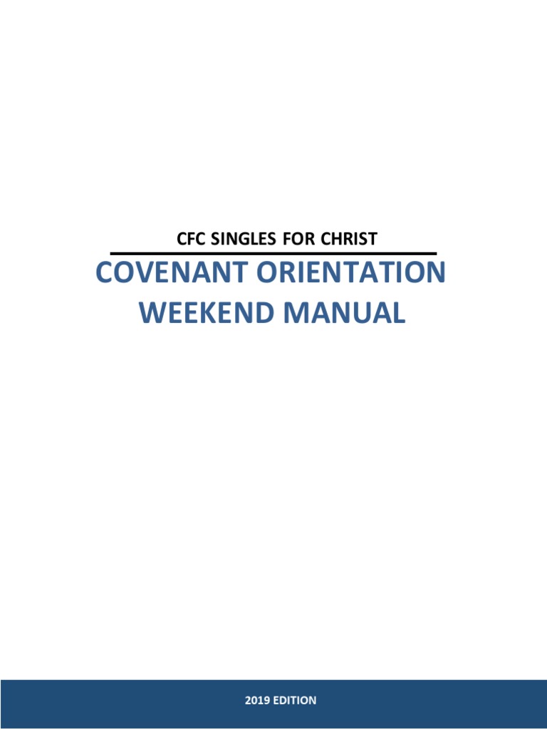 The Covenant Orientation Weekend Manual - 2019 Edition | PDF ...