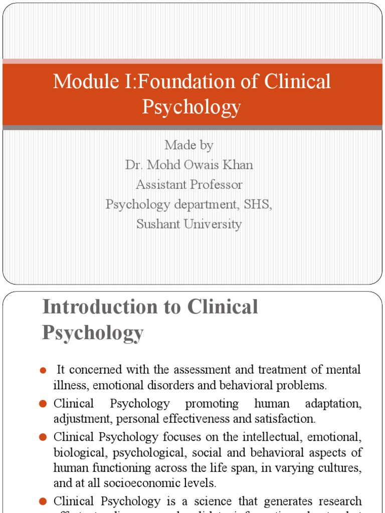 BCP503 Clinical Psychology | PDF | Clinical Psychology | Psychology