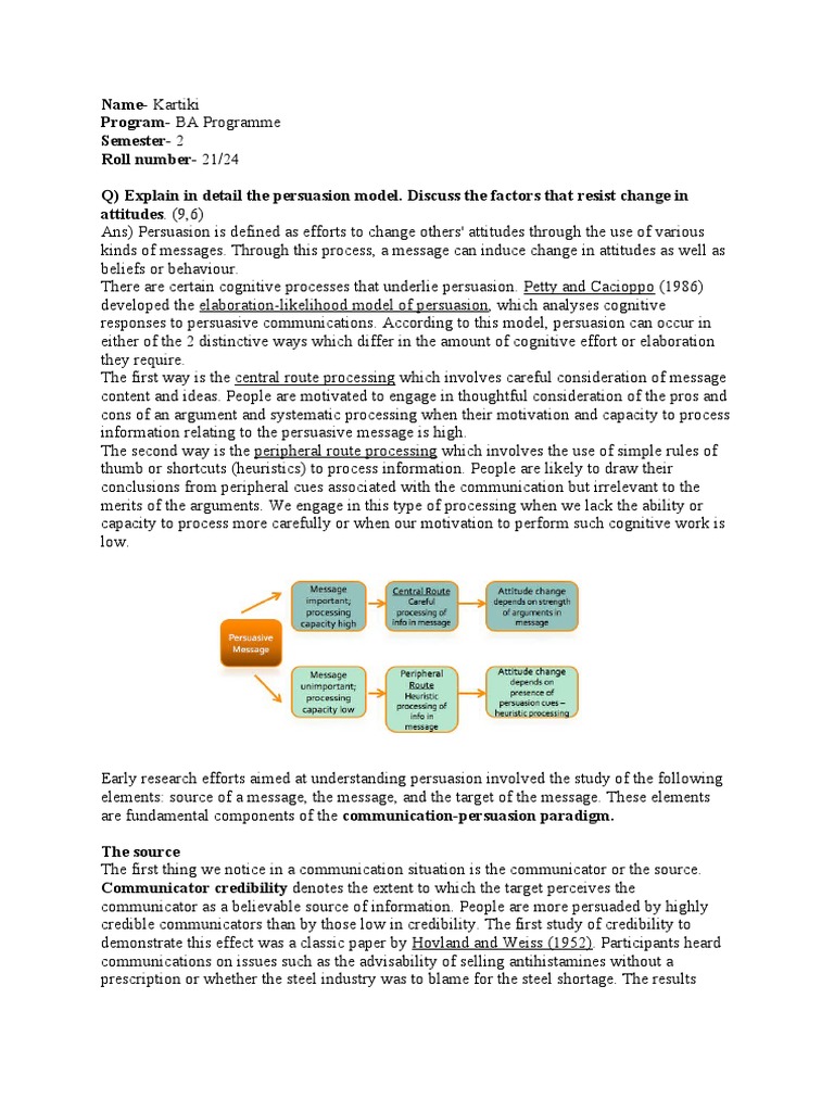 Assignment Persuasion | Download Free PDF | Attitude (Psychology ...