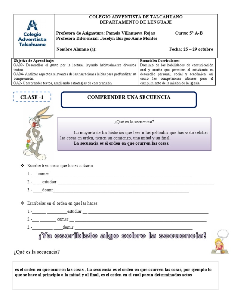 Comprendiendo Secuencias en Lenguaje | PDF
