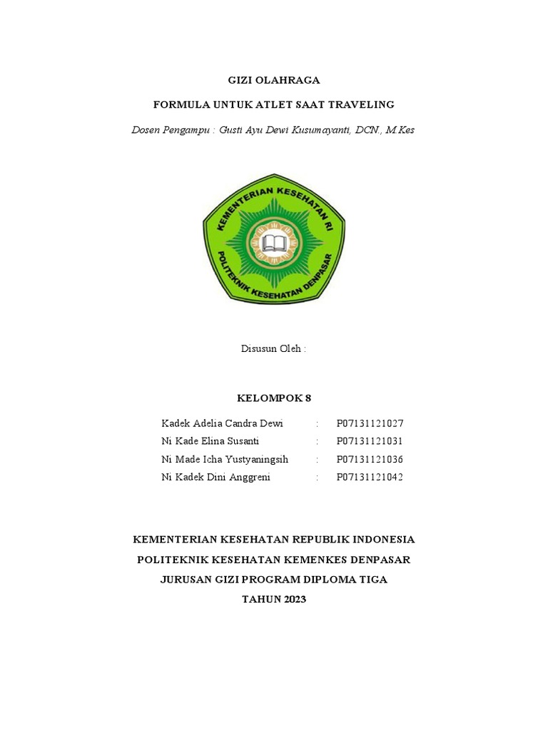 Snack Sehat untuk Atlet Muda | PDF