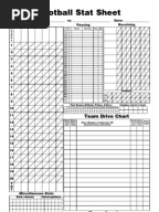 Defensive Football Tendency Scout Sheet-Spread Offense