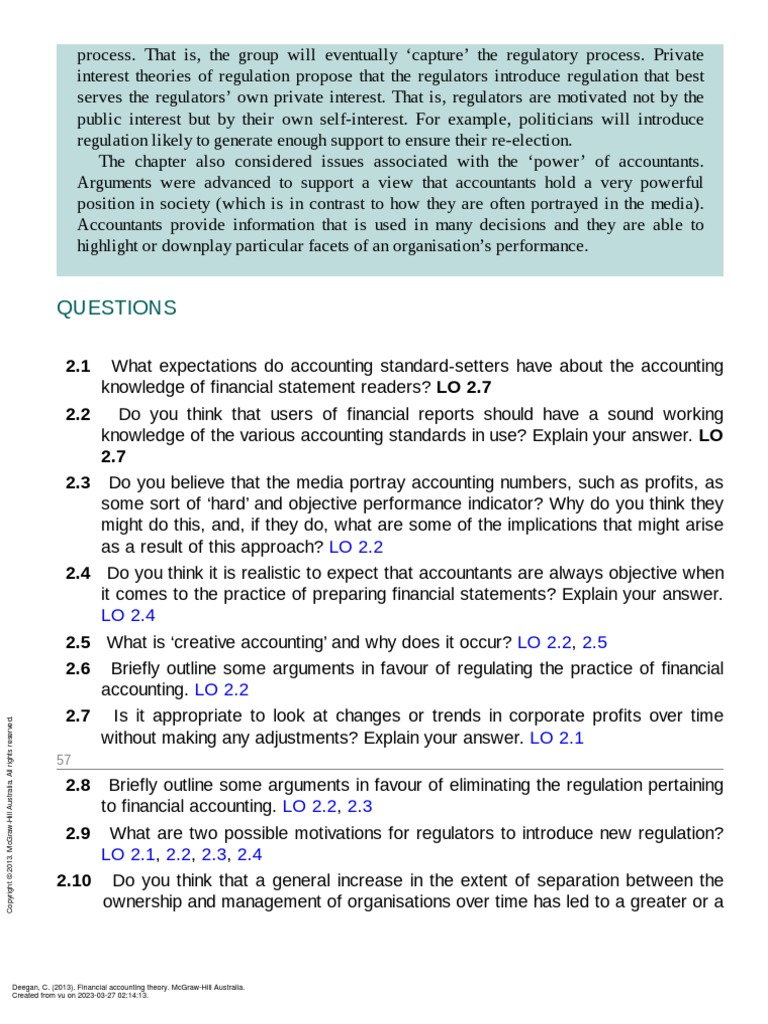 Financial Accounting Theory - (Chapter 2 The Financial Reporting ...