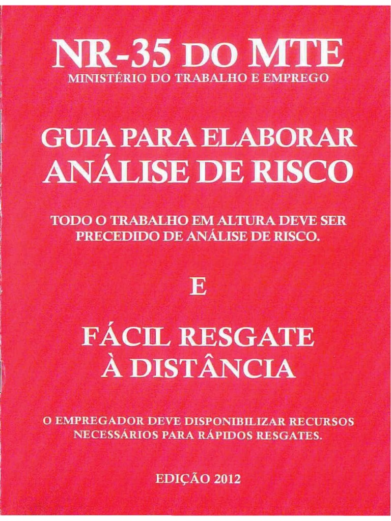 NR-35 - Guia Analise de Risco e Resgate | PDF