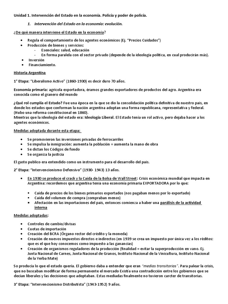Evolución de la Intervención Estatal | PDF | Policía | Regulación
