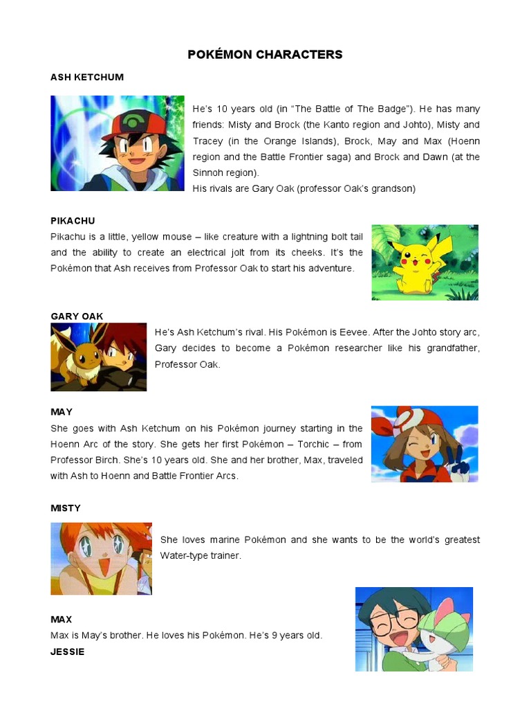 Pokémon Characters | PDF