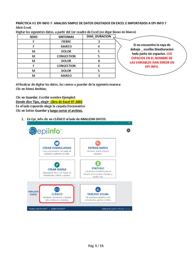 Practica1 Epi-Info7-2nueva | PDF | Mediana | Ventana (informática)