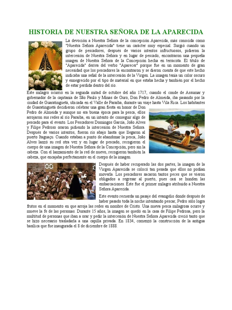 Historia de Nuestra Señora de La Aparecida | PDF
