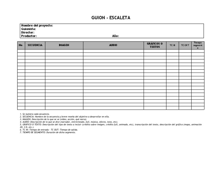 Guión - Escaleta | PDF