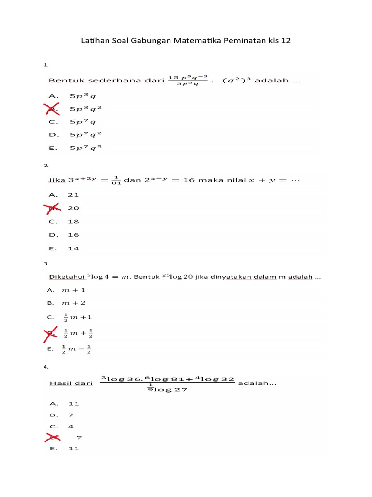 Lat Soal Gabungan | PDF