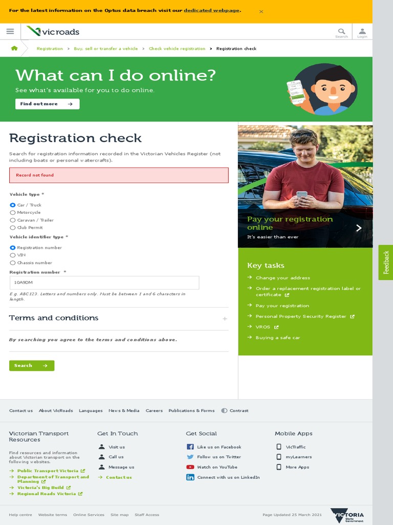 Registration Check VicRoads | PDF | Facebook | Communication