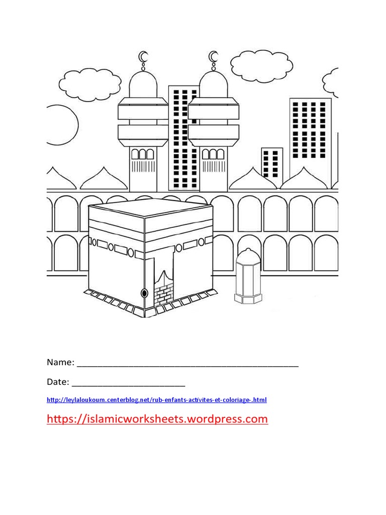 Kaabah Colouring Page - Image 2 | PDF
