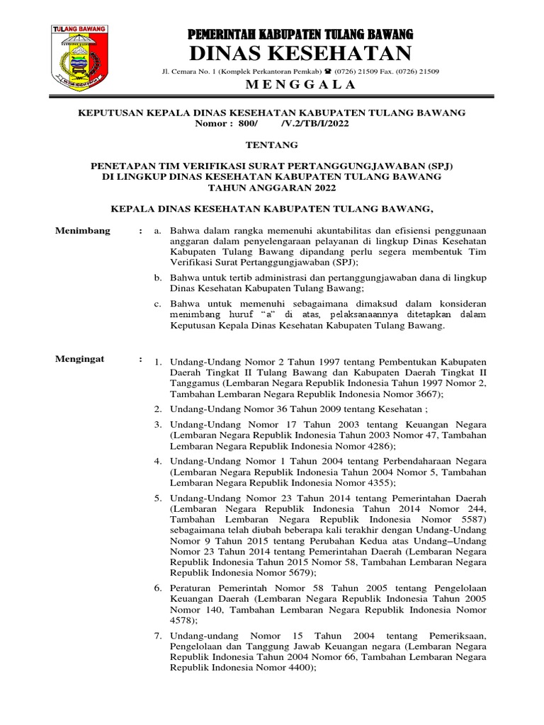 SK Tim Verifikasi SPJ | PDF